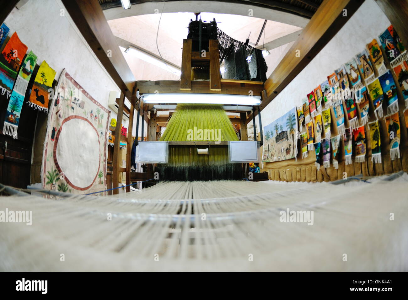 traditional arabic rug production Stock Photo - Alamy