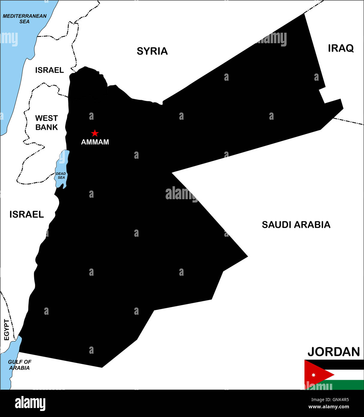 Jordan map hi-res stock photography and images - Alamy