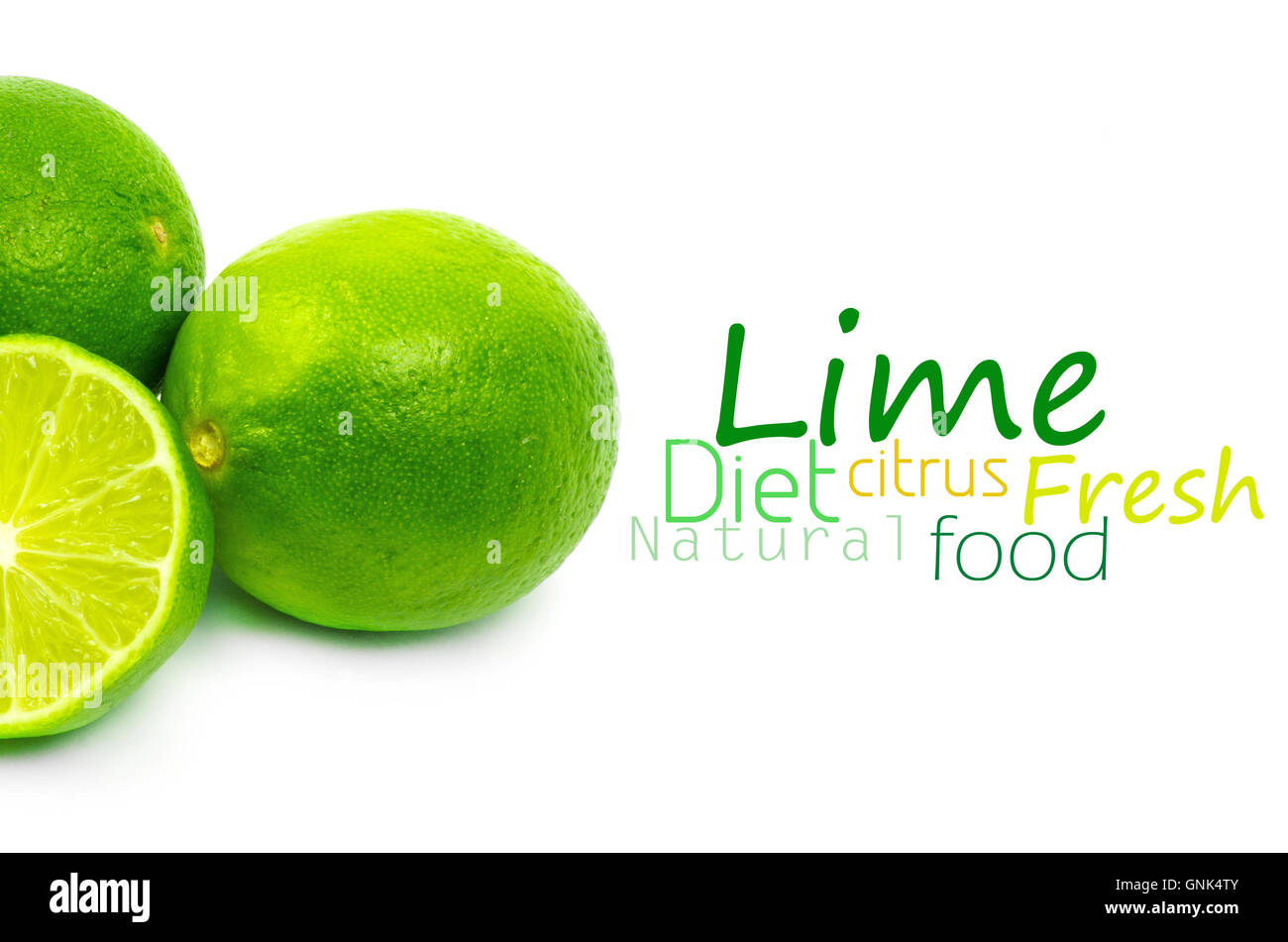 Fresh ripe lime. Isolated on white background Stock Photo - Alamy