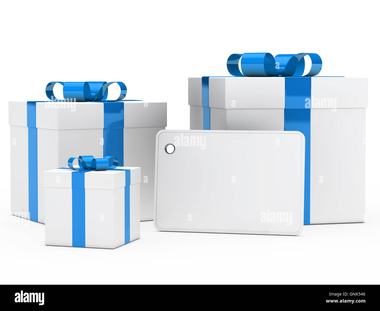 gift box blue ribbon Stock Photo - Alamy