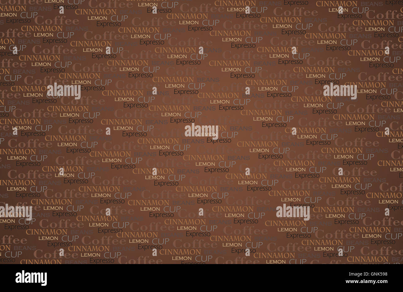 Coffee words background Stock Photo - Alamy