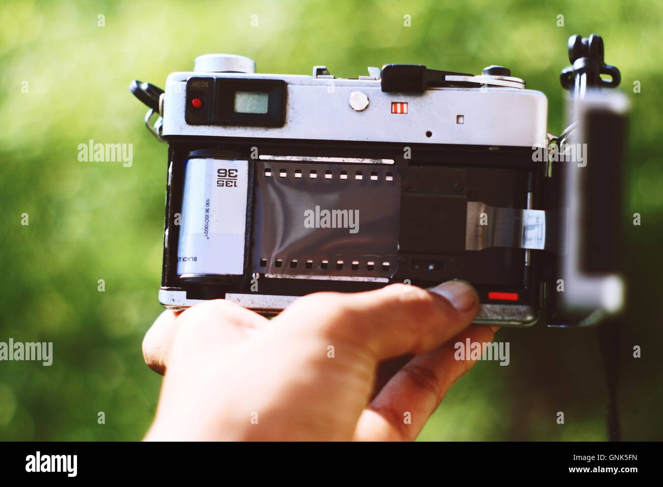 Rear view analog camera Stock Photo - Alamy