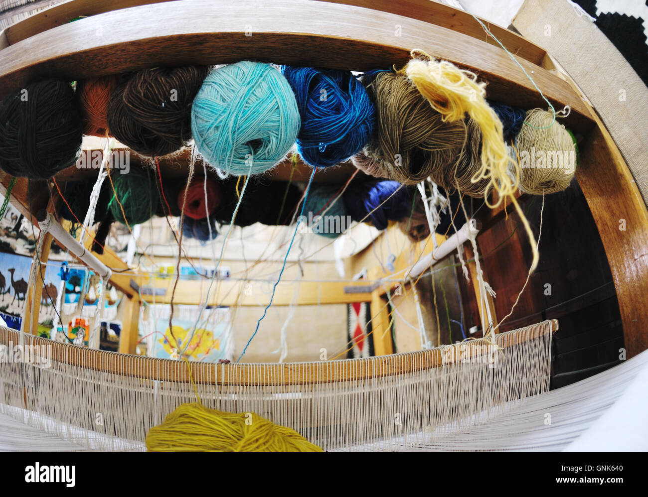 traditional arabic rug production Stock Photo - Alamy