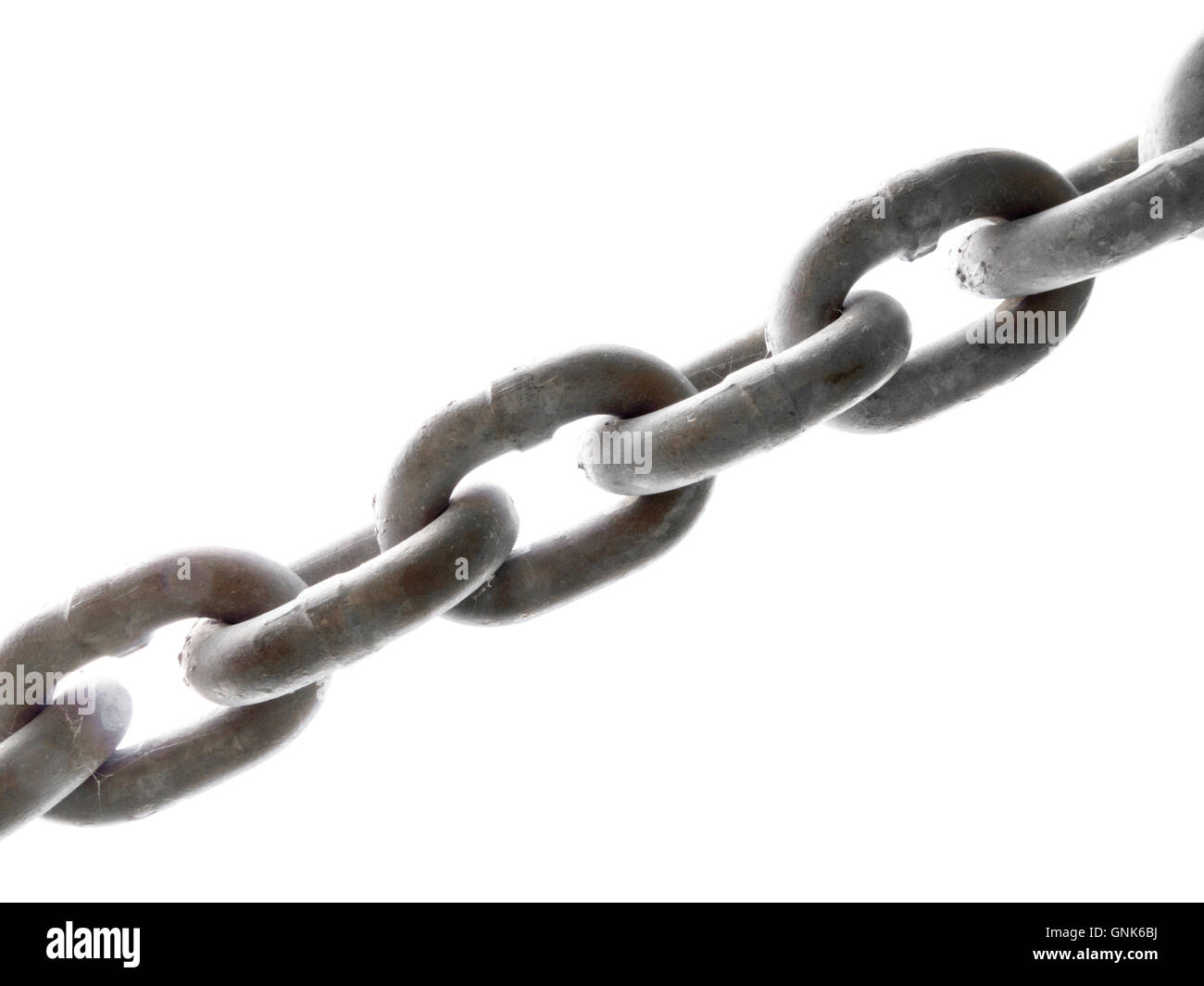 Galvanised metal chain Cut Out Stock Images & Pictures - Alamy
