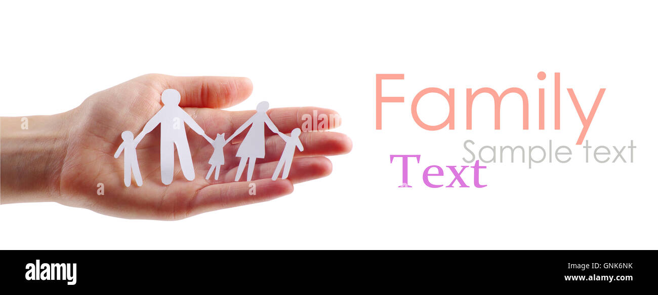 paper family in hands Stock Photo - Alamy
