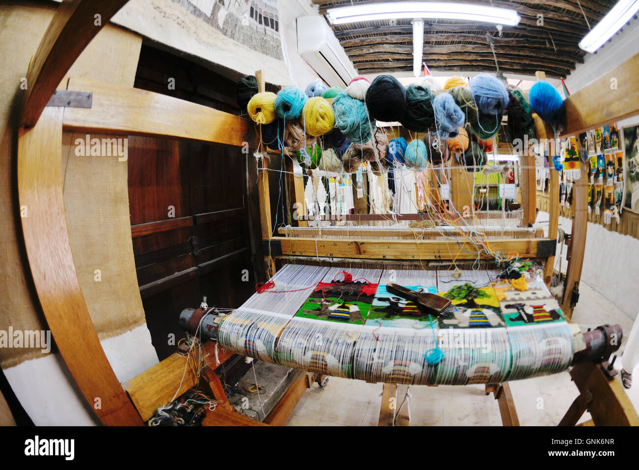 traditional arabic rug production Stock Photo - Alamy