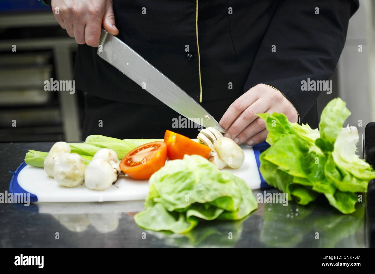 chef preparing meal Stock Photo - Alamy