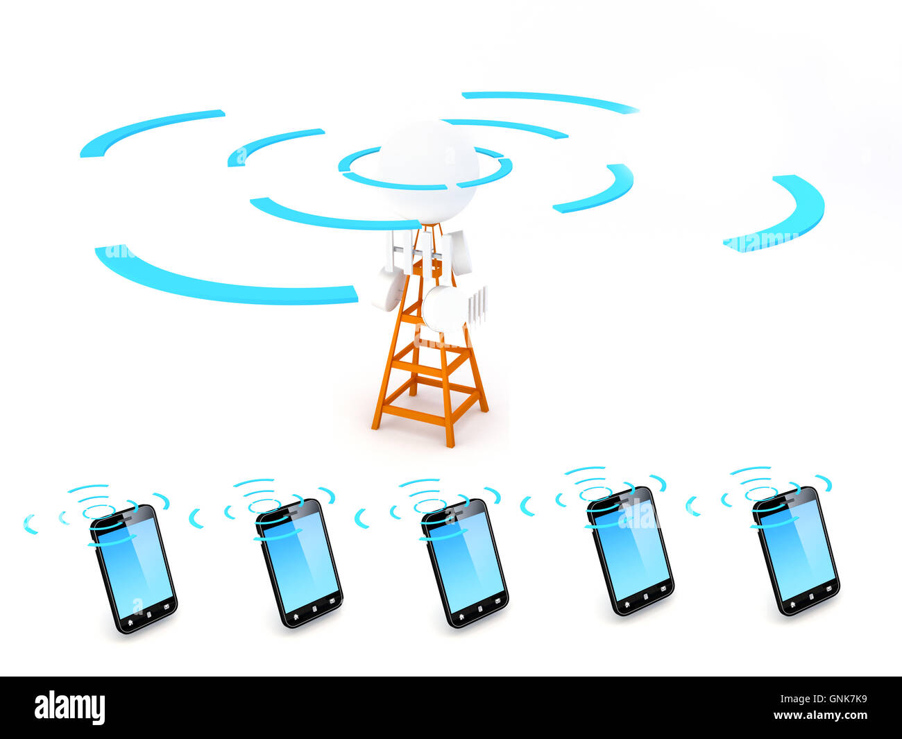Cellular network technology Cut Out Stock Images & Pictures - Alamy