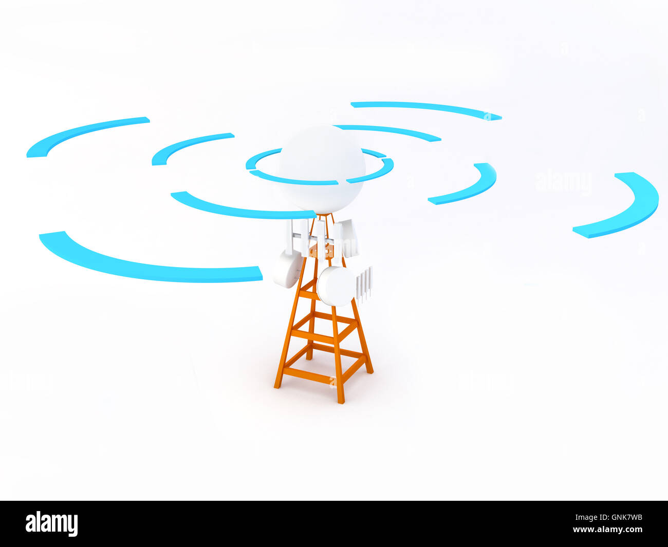 Cell phone telecommunications tower Cut Out Stock Images & Pictures - Alamy