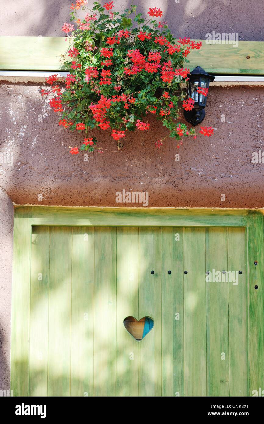 Wooden door with heart shape Stock Photo - Alamy