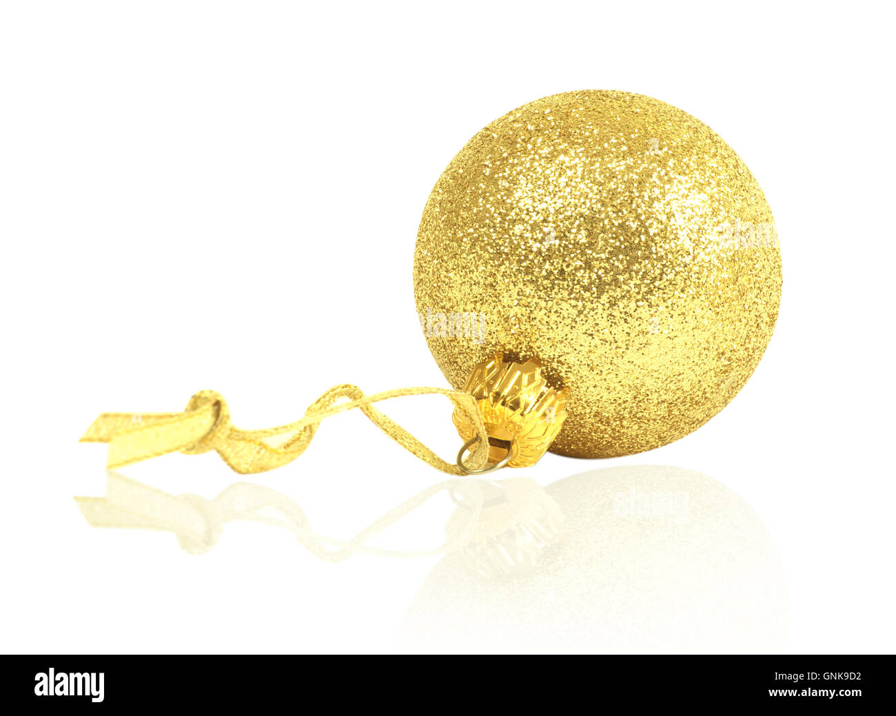 golden dull christmas ball Stock Photo - Alamy