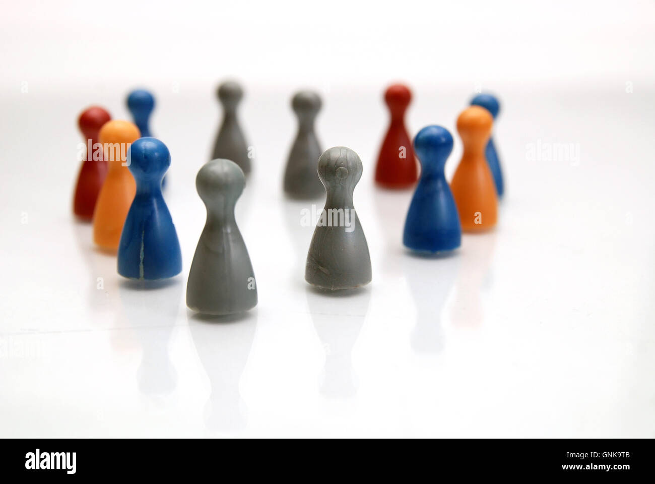 Concept of a multi-colored crowd Stock Photo - Alamy