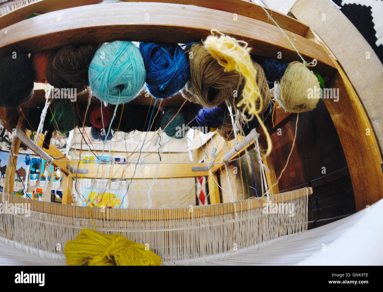 traditional arabic rug production Stock Photo - Alamy