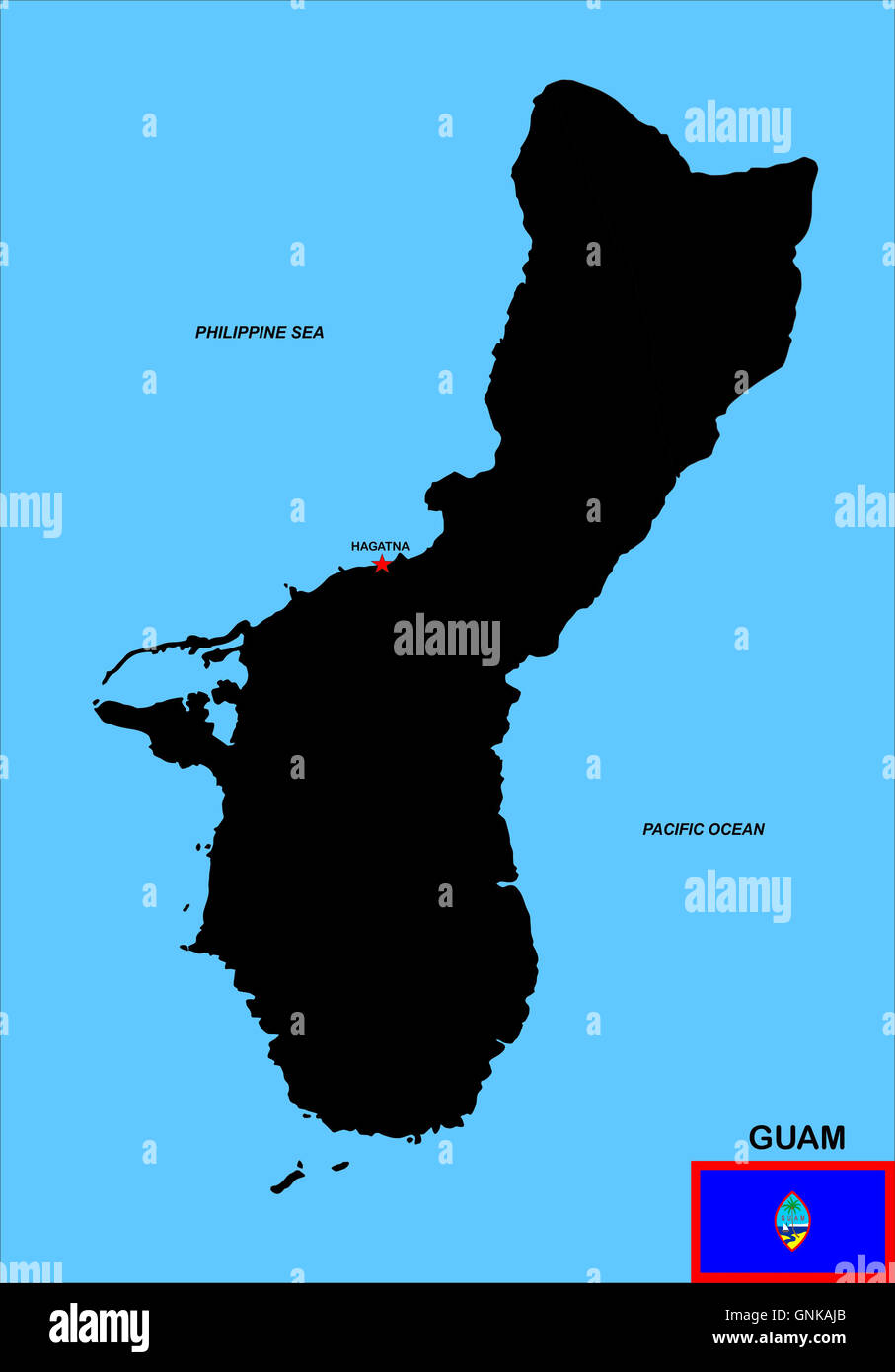 Guam map hi-res stock photography and images - Alamy
