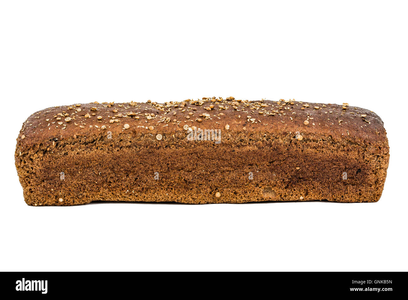 Loaf of bread made of dark flour, isolated on white background Stock ...