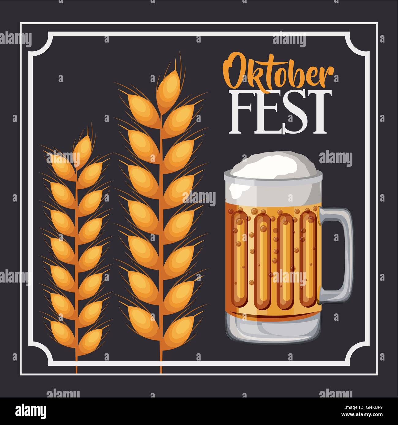 beer frame oktoberfest design Stock Vector Image & Art - Alamy