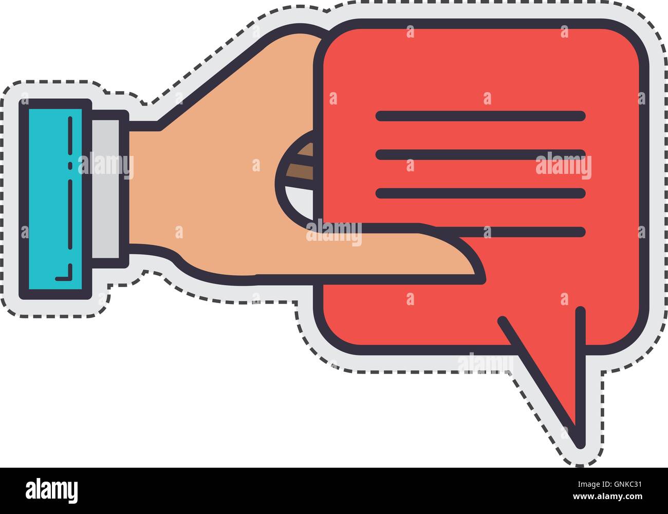 bubble hand communication design Stock Vector Image & Art - Alamy