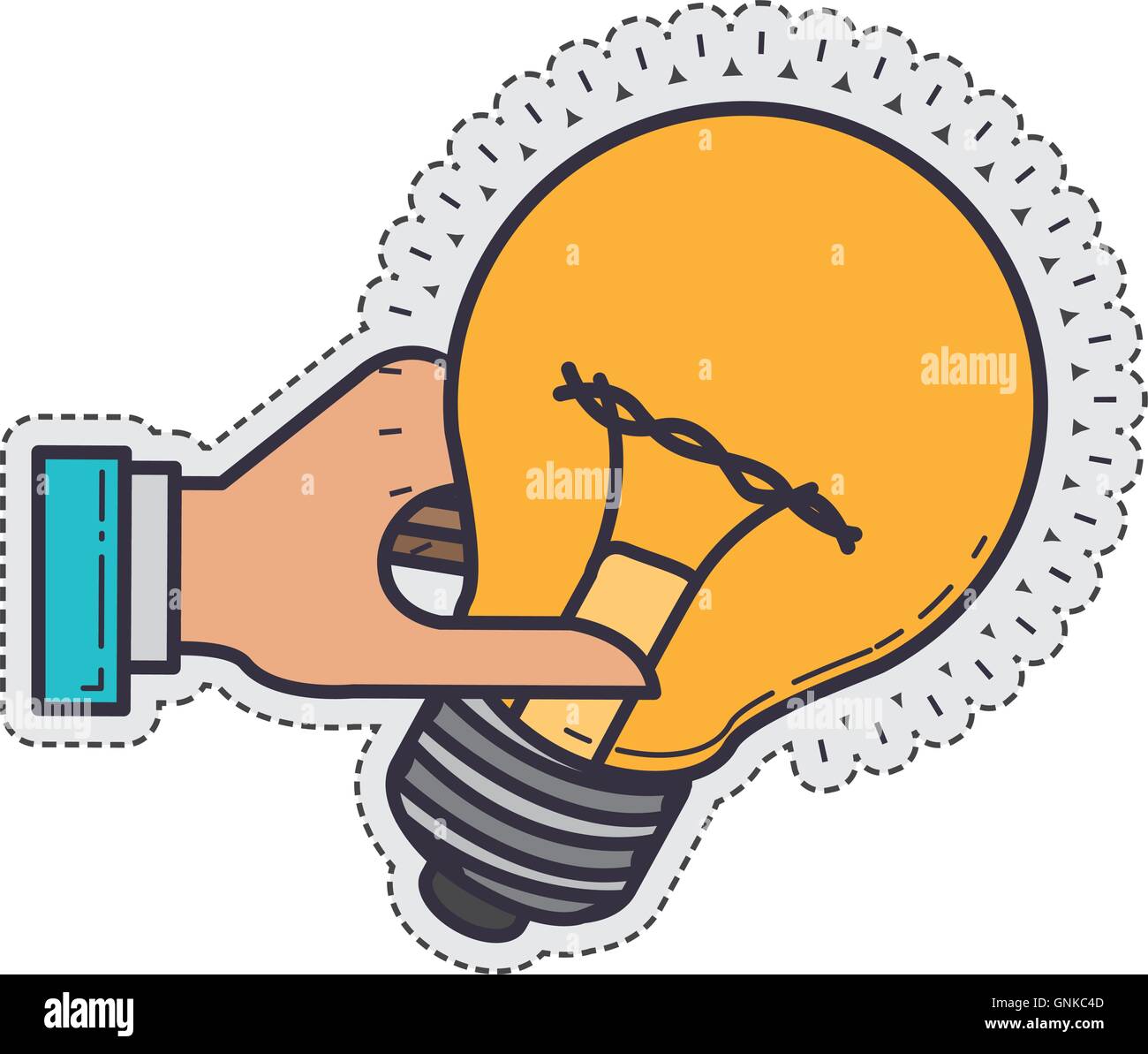 light bulb hand design Stock Vector Image & Art - Alamy