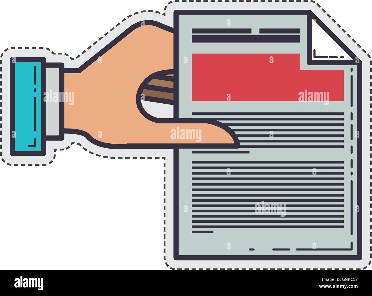 document hand paper design Stock Vector Image & Art - Alamy