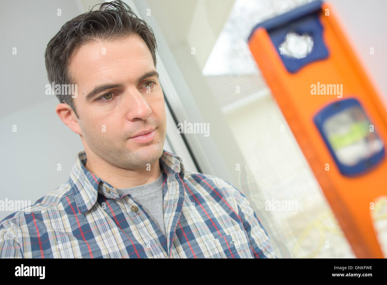 Using spirit level check hi-res stock photography and images - Alamy
