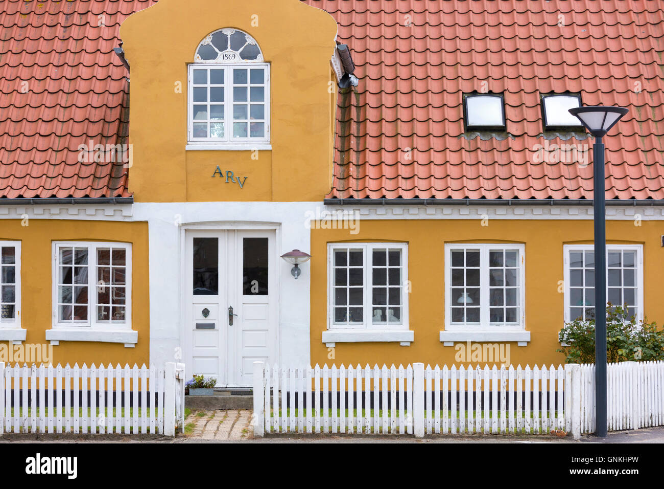 Traditional building in Fano - Fanoe - in Denmark Stock Photo - Alamy