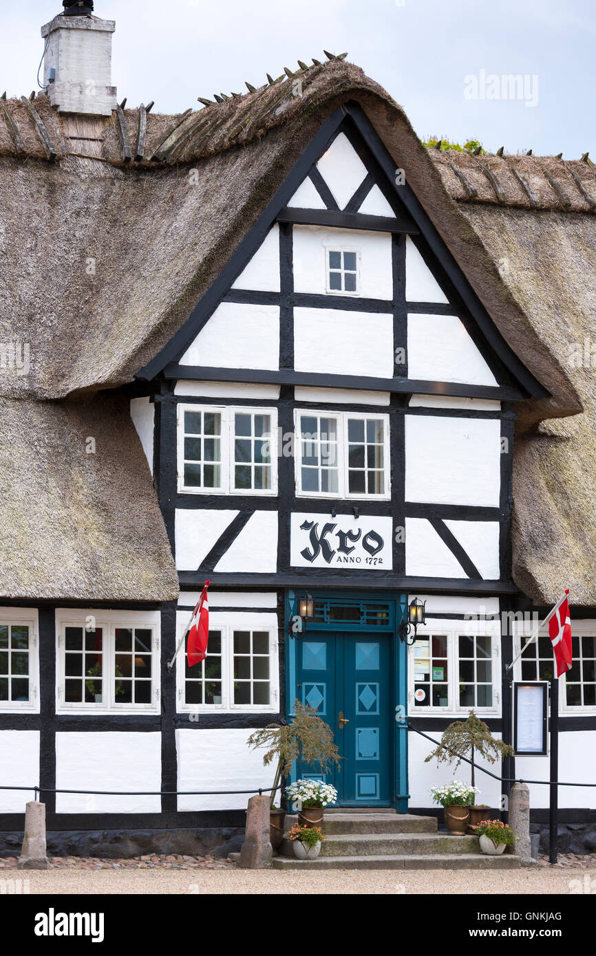 Vester Skerninge Kro, an ancient 18th Century inn half-timbered ...