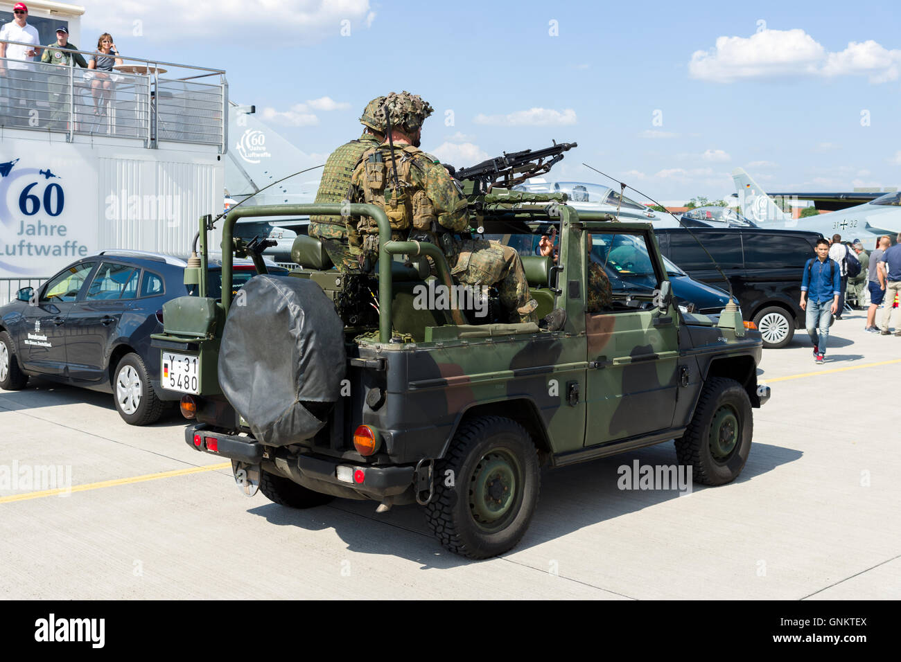 Soldiers and officers of the German army (Bundeswehr) in the car Stock ...