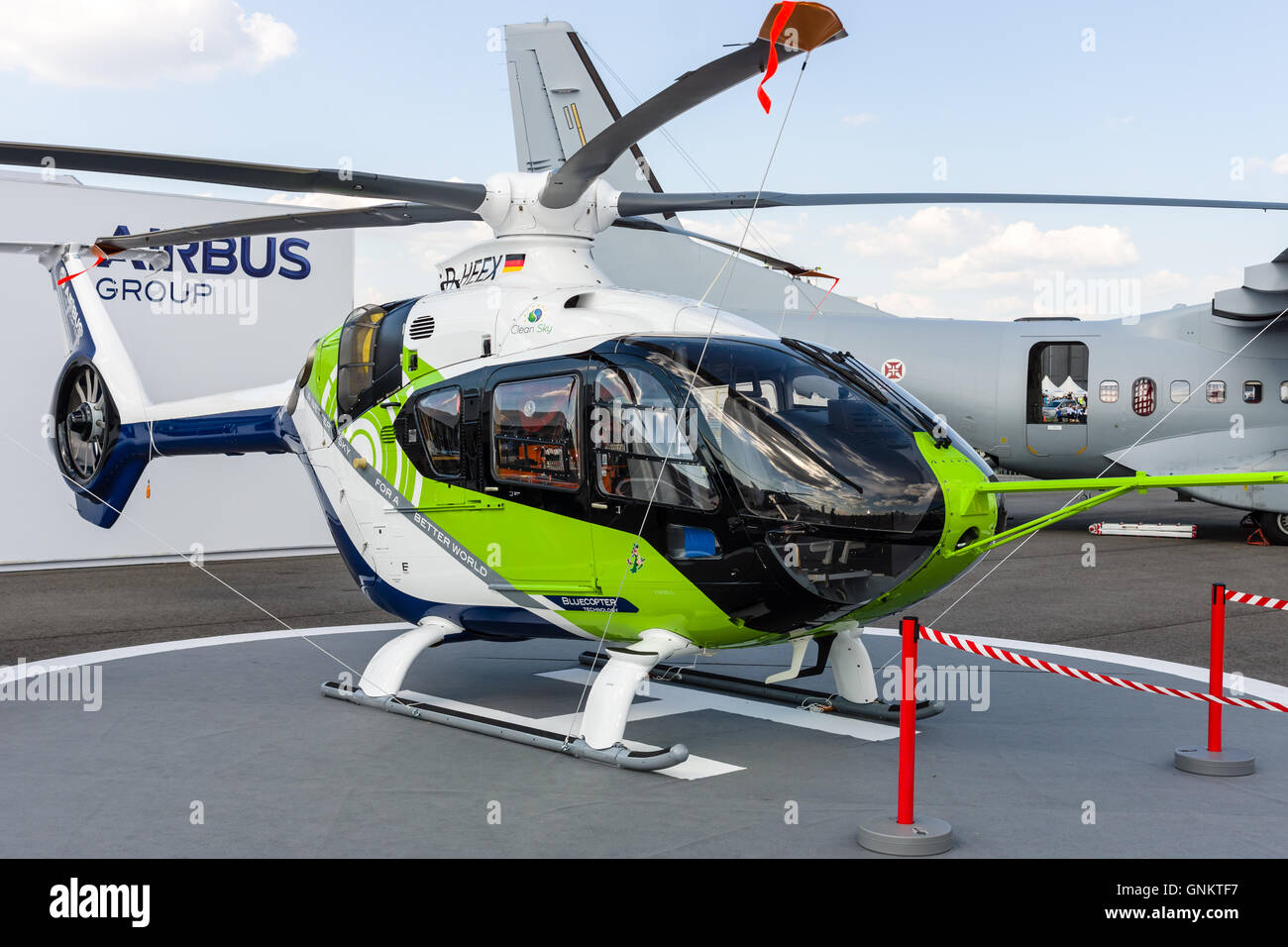 BERLIN, GERMANY - JUNE 03, 2016: Helicopter Bluecopter Demonstrator by ...