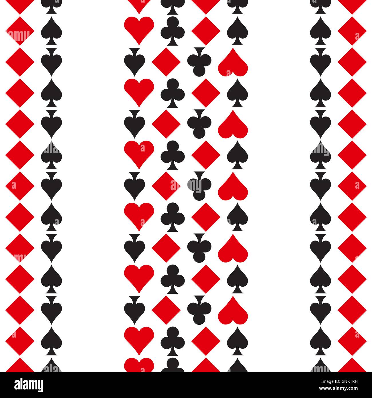 Pattern with playing cards symbols Stock Vector Image & Art - Alamy