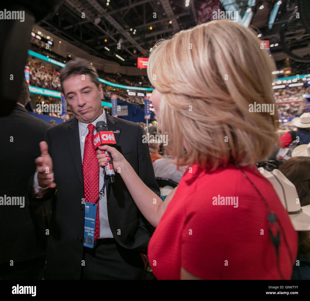 Cleveland, Ohio, USA, 18th July 2016 Actor Scott Baio is interviewed by ...