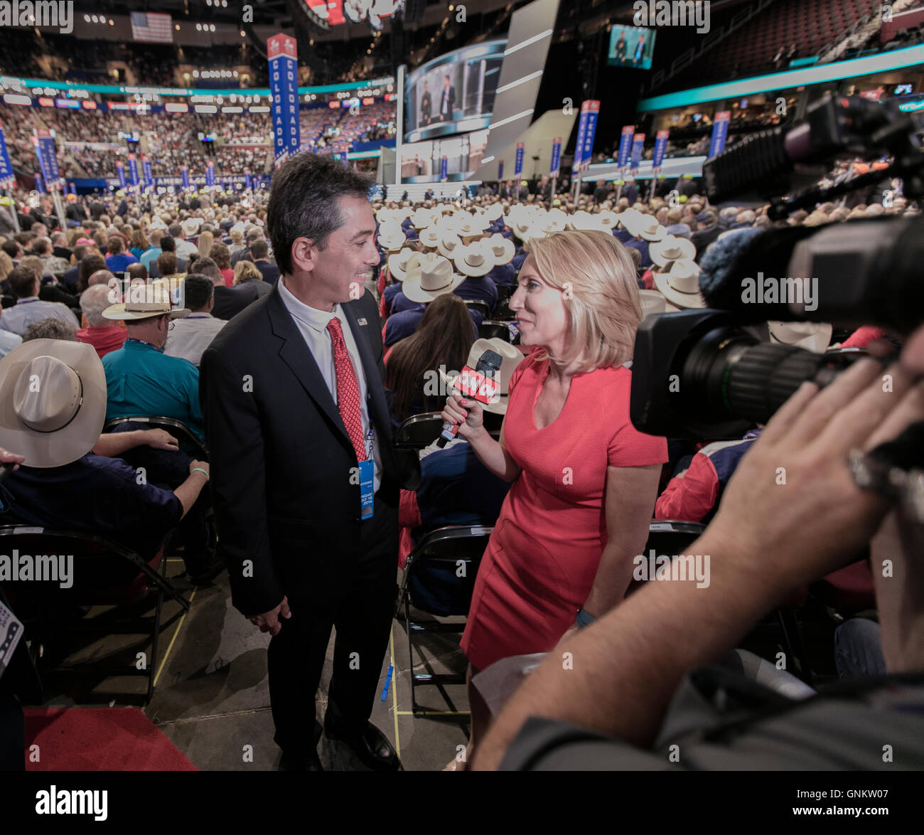 Cleveland, Ohio, USA, 18th July 2016 Actor Scott Baio is interviewed by ...