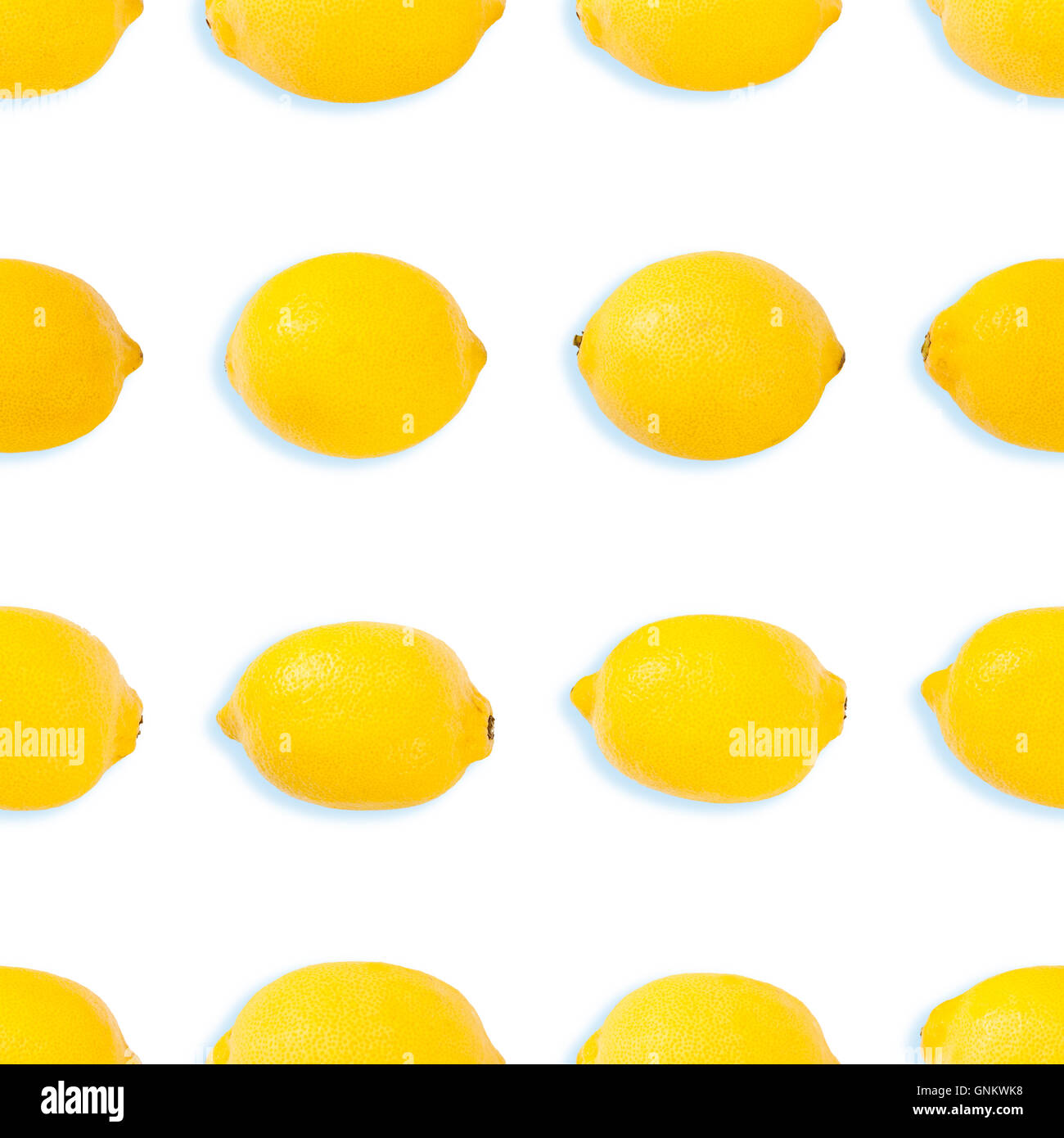 Seamless background pattern with sliced lemon on white background Stock ...