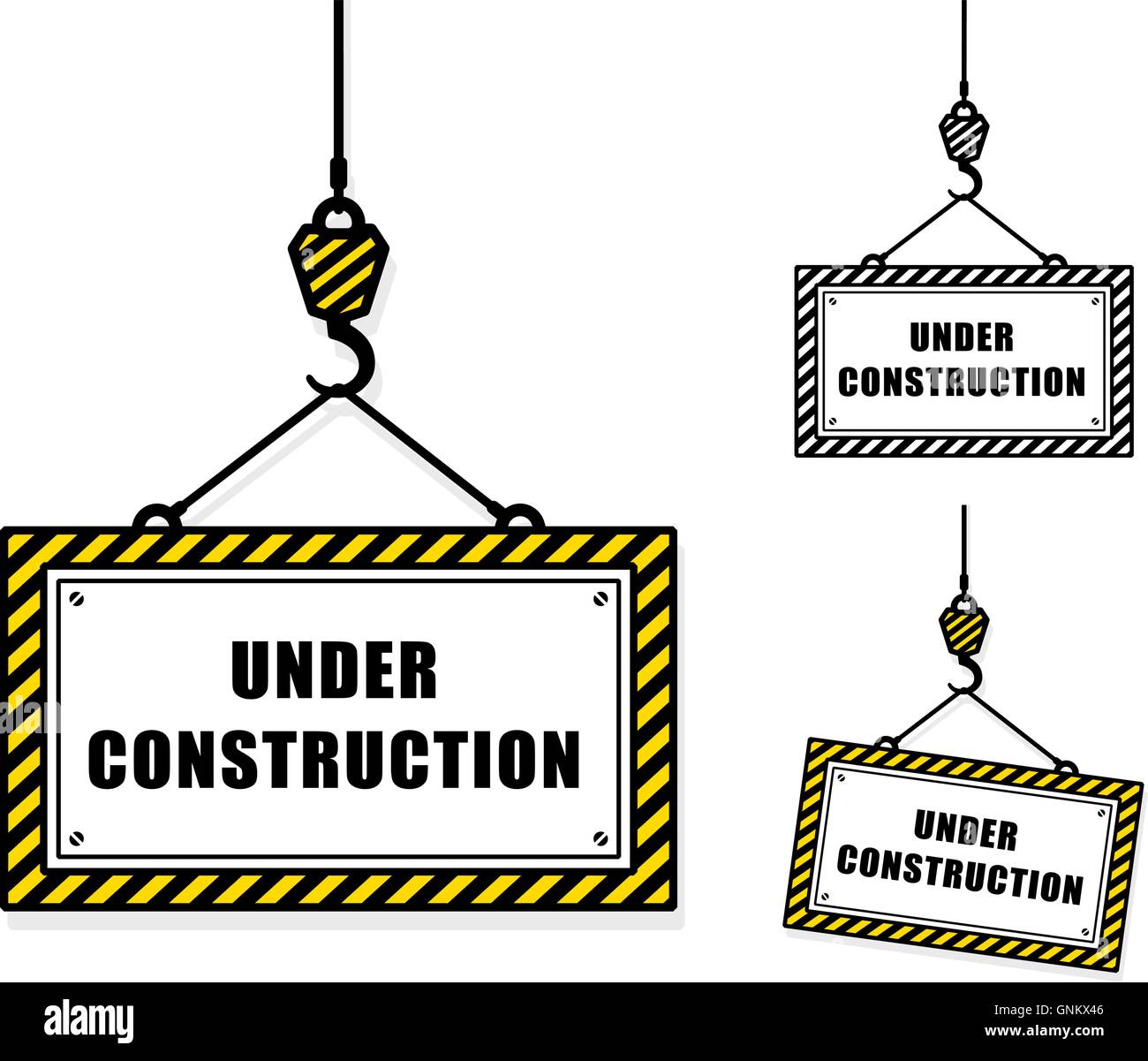 Hanging from crane Stock Vector Images - Alamy