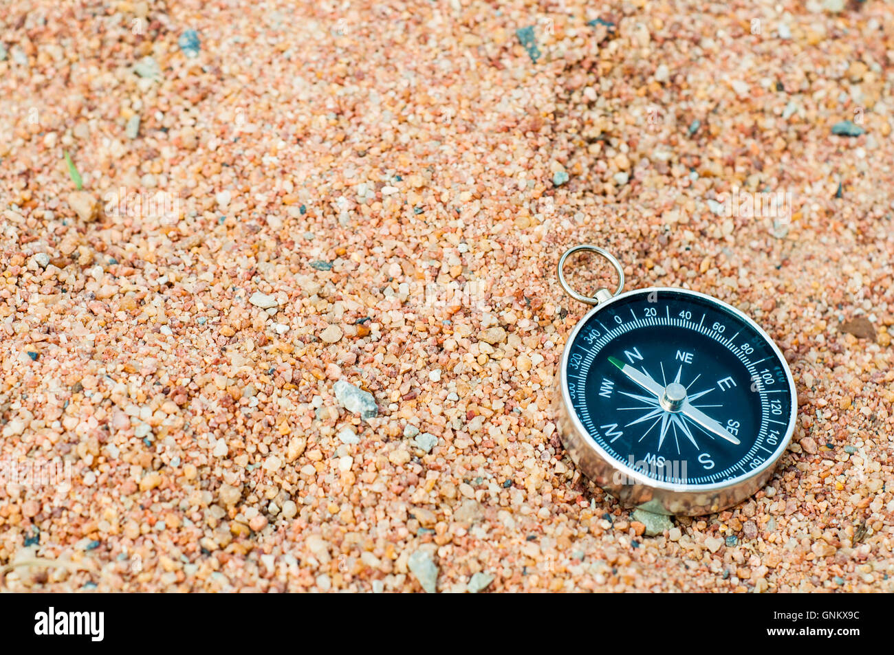 Compass on the ground Stock Photo - Alamy