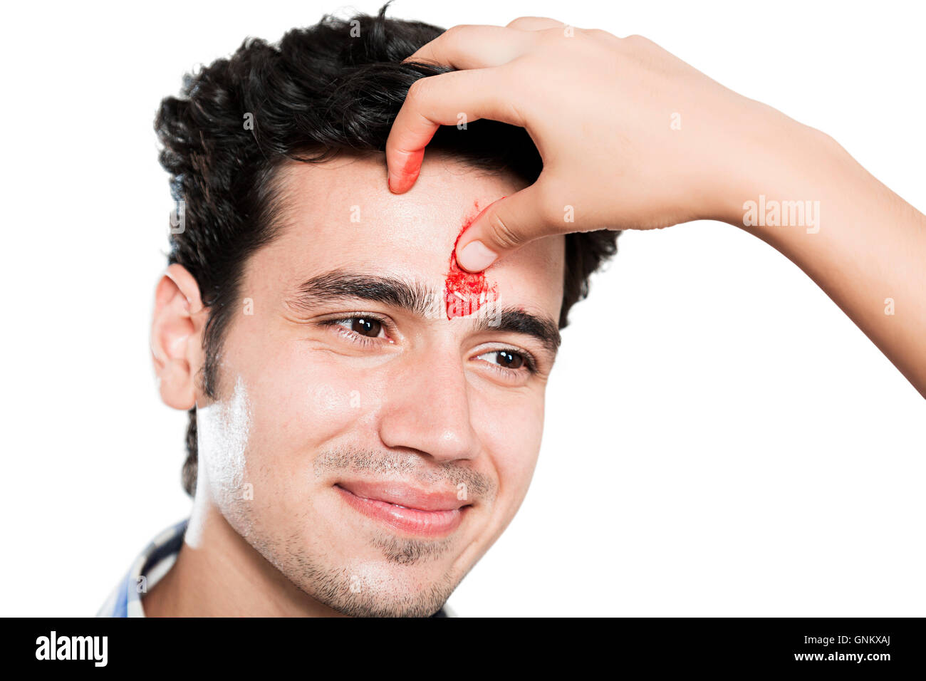 2 indian Teenagers Brother and Sister Raksha Bandhan Festivals Forehead ...