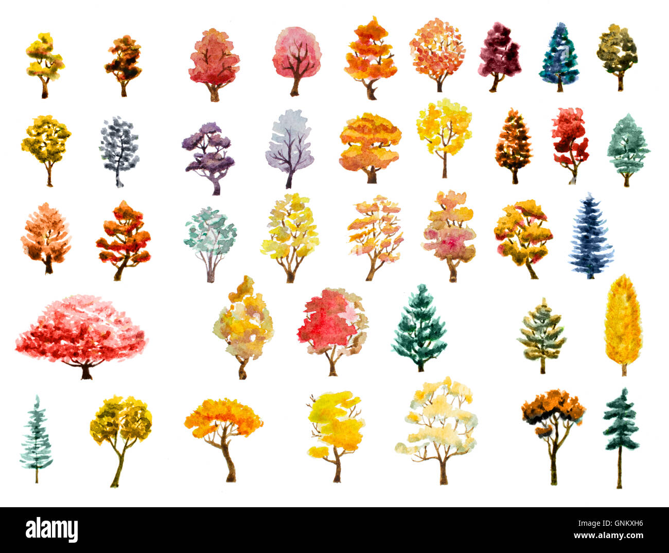 Park trees autumn background Cut Out Stock Images & Pictures - Alamy