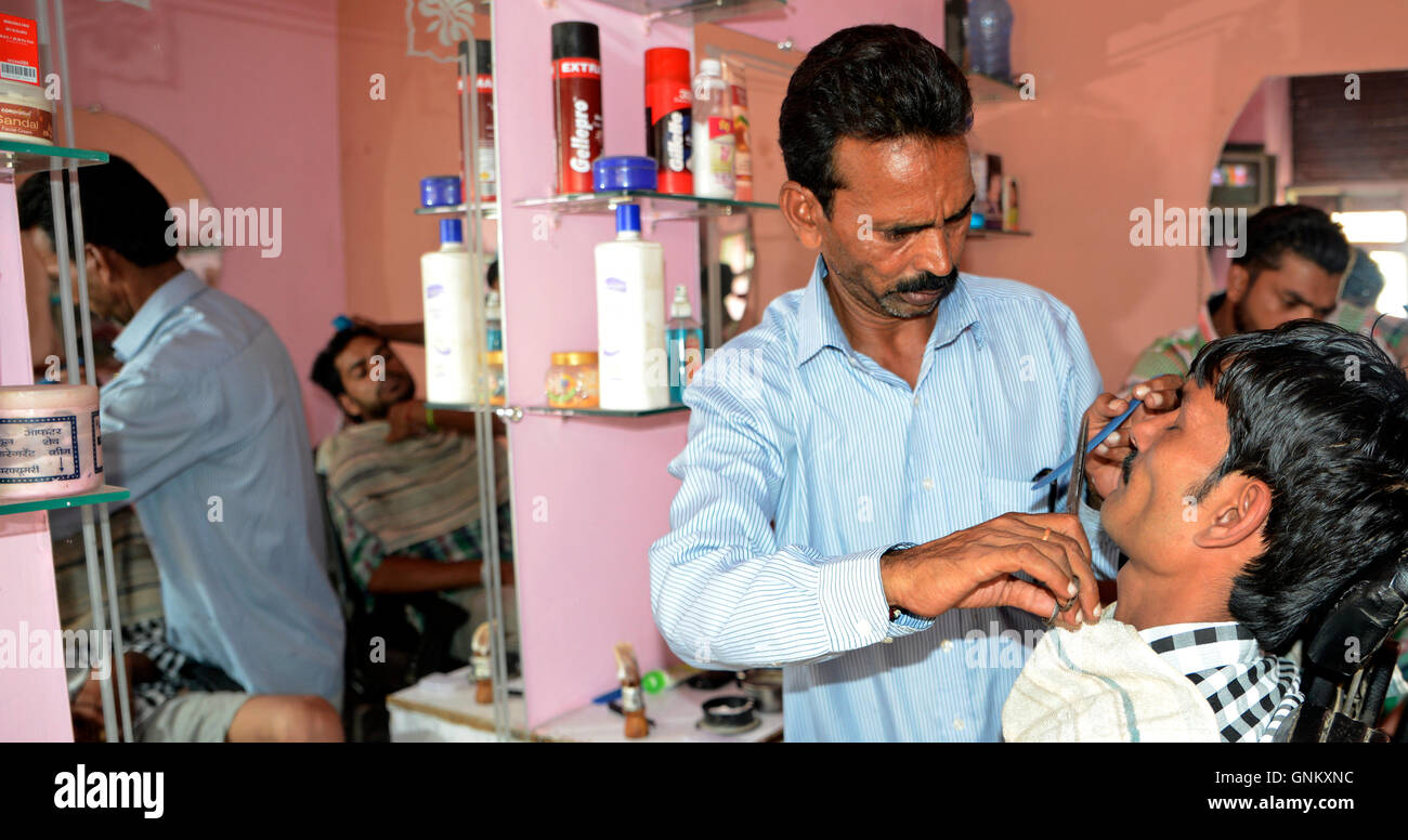 Barber stall hi-res stock photography and images - Alamy