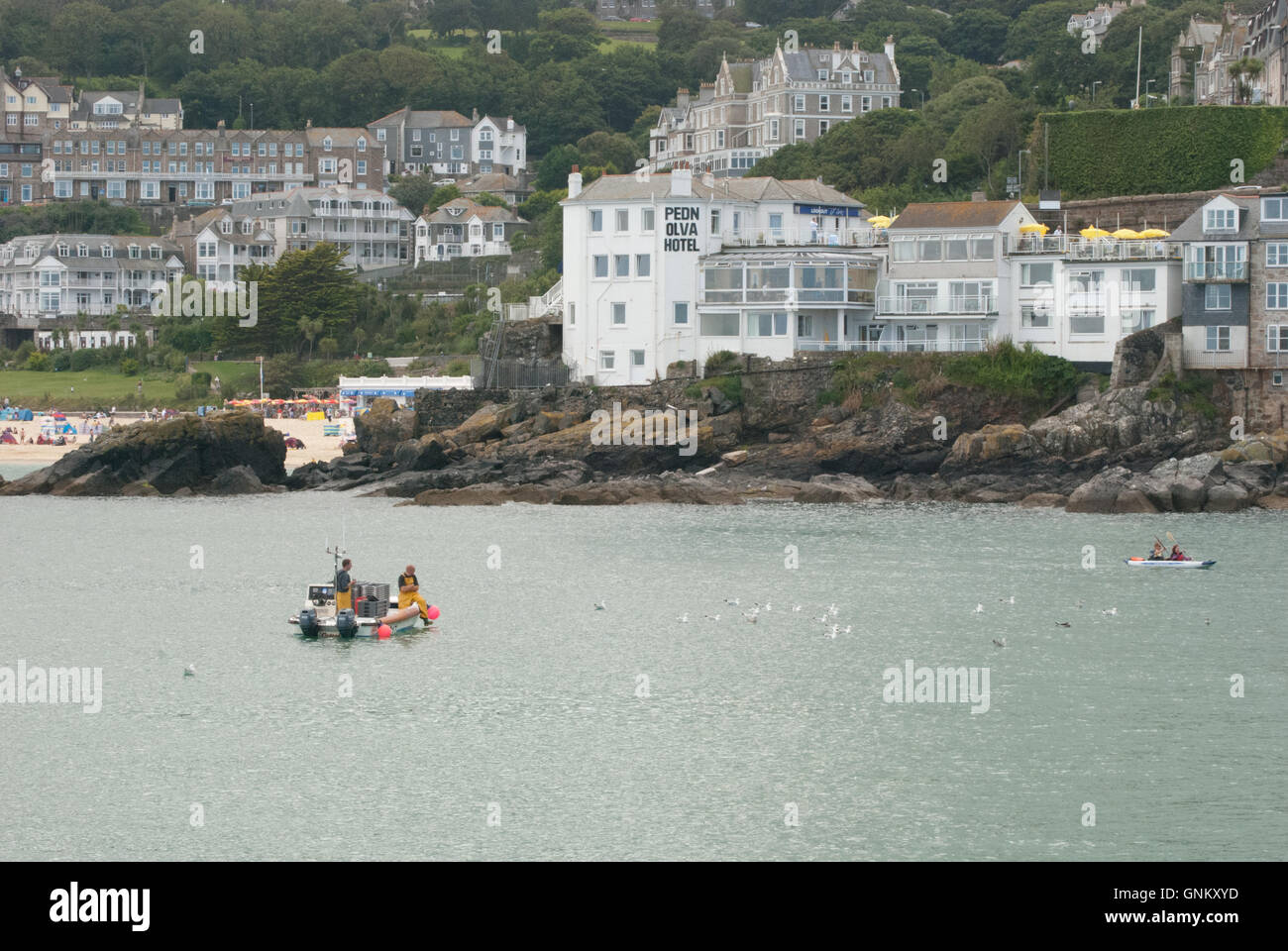 Fishermen in St Ives Cornwall Stock Photo - Alamy