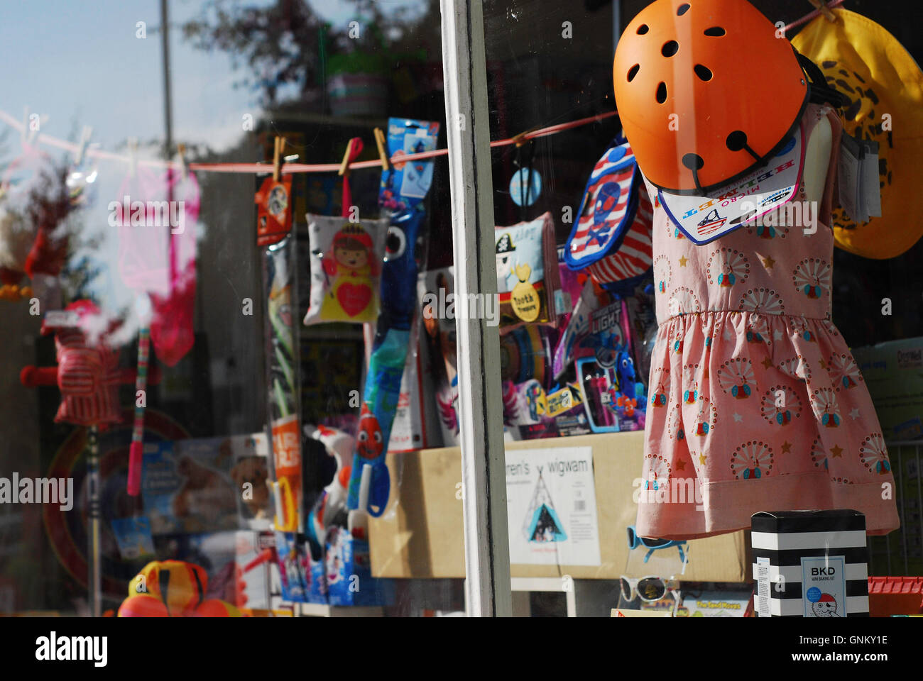 Toyshop window display Stock Photo - Alamy