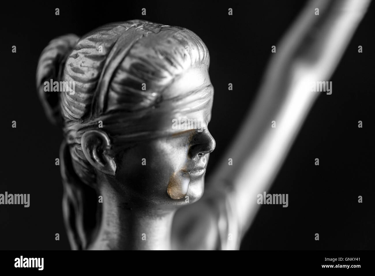 Lady justice is crying Stock Photo - Alamy