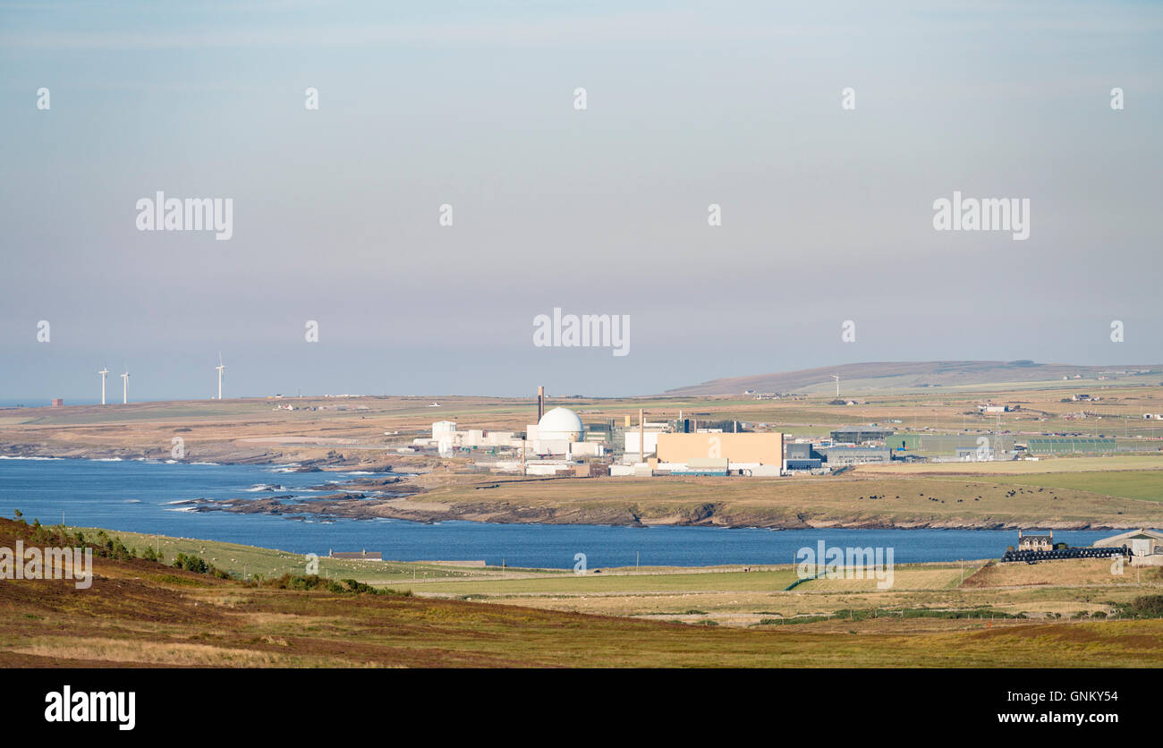 Dounreay nuclear power station on north coast of Scotland at Caithness ...