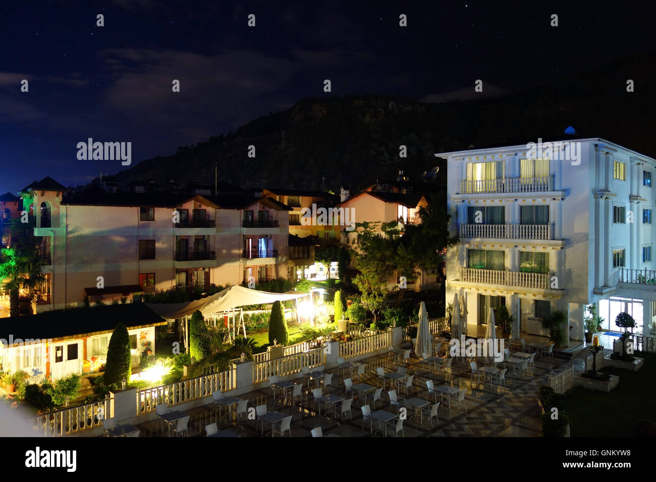 Beautiful resort in night hi-res stock photography and images - Alamy