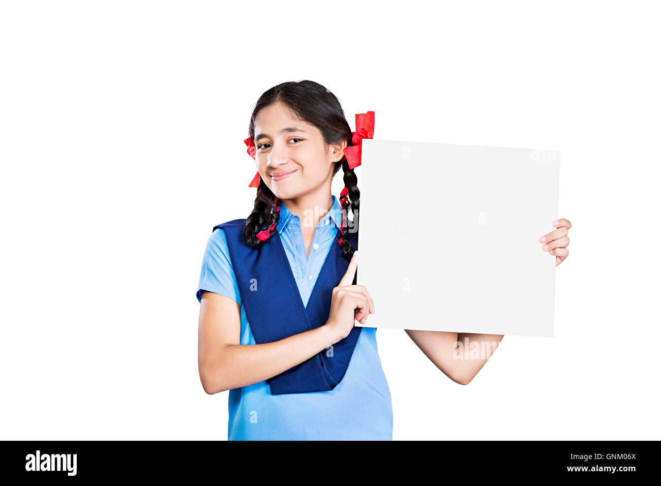 1 Young Teenager Girl Rural School Student Message board Showing Stock ...