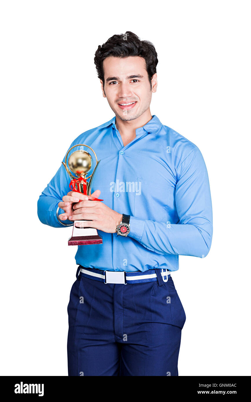 1 Young Teenager Boy Rural School Student Victory Trophy Showing Stock ...