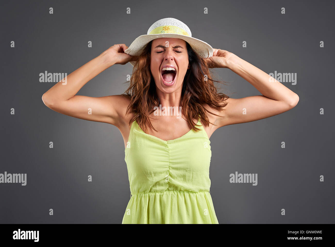 Hat mad woman hi-res stock photography and images - Alamy