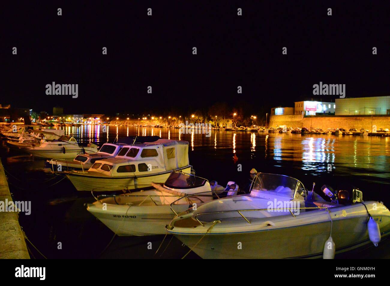 Zadar at night Stock Photo - Alamy