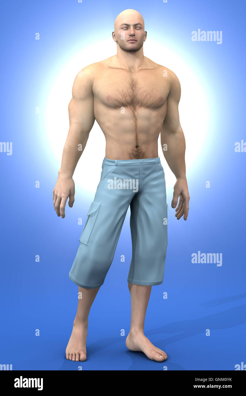 3D visualization of the human male anatomy Stock Photo - Alamy