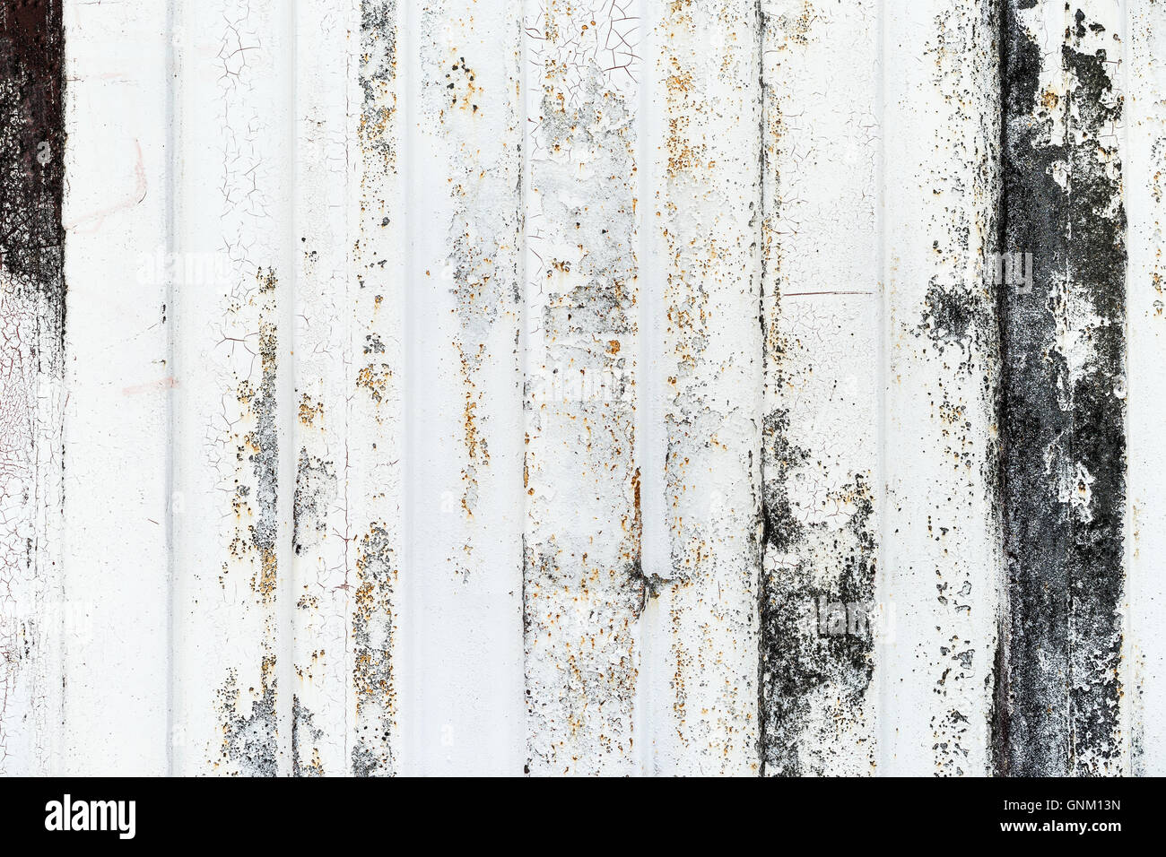Close-up detail of grunge paint on rusty white metal wall Stock Photo ...