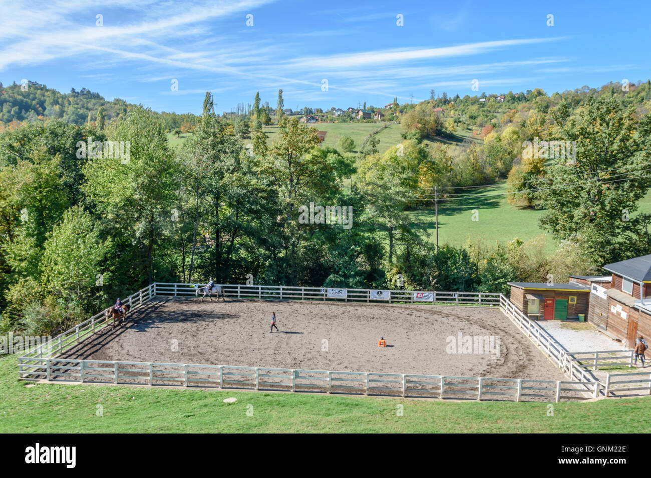 Horse riding arena hi-res stock photography and images - Alamy