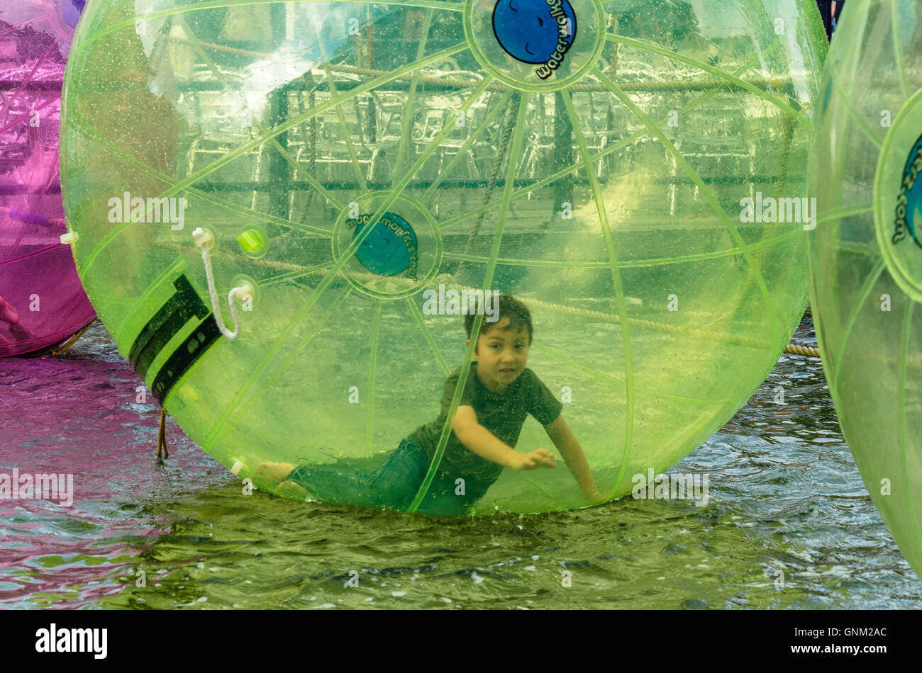 Children zorbing hi-res stock photography and images - Alamy